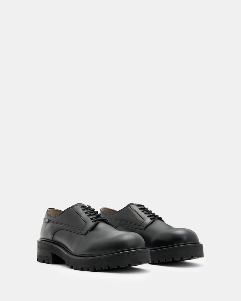 Hank Leather Derby Shoes Black | ALLSAINTS